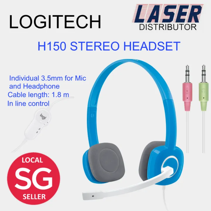 Logitech H150 STEREO HEADSET Dual plug computer headset with in-line ...