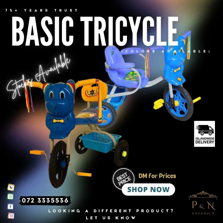 Kids Tricycle - Basic | Daraz.lk