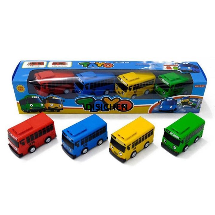 DISICHEN 4 pcs/set Anime Tayo The Small Bus Educational Toy Cartoon ...