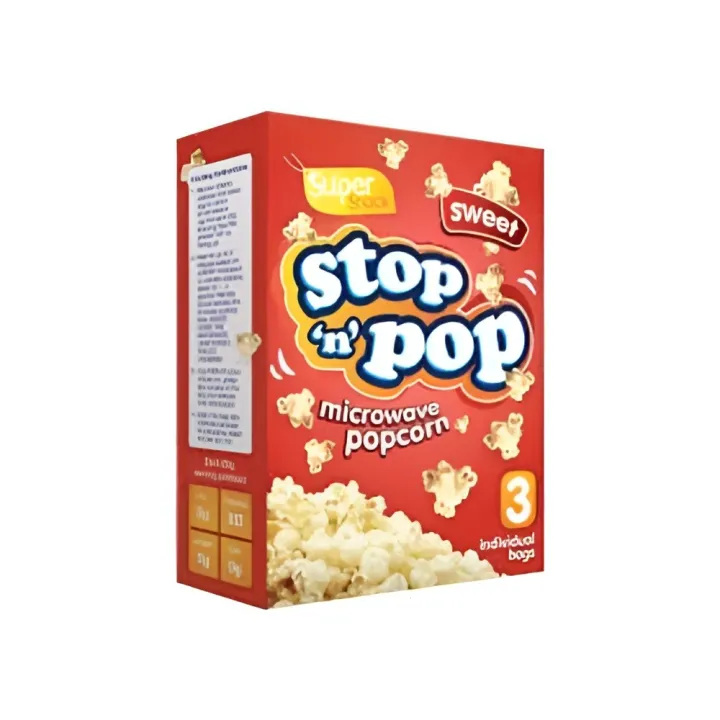 Stop & Pop Microwave Popcorn Sweet 255g | Sweet Flavour | Popcorn ...