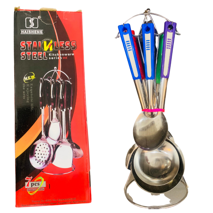 Stainless Steel Kitchenware Series 7Pcs Kitchen set | Daraz.lk