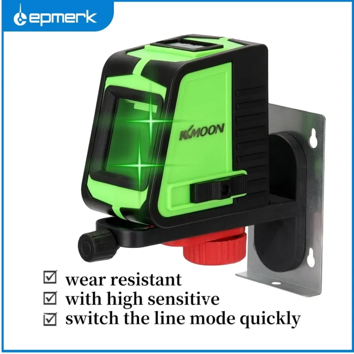 Lepmerk 2 Lines Laser Level Large Window Leveling Tool with Sound Alarm ...