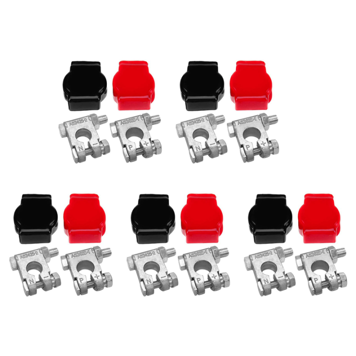 5X Battery Terminals(Heavy Duty) Battery Terminal Negative & Positive ...
