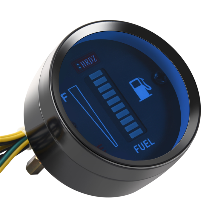 24V 2 Inch 52mm Universal Car Motorcycle Fuel Level Meter Gauge LED ...