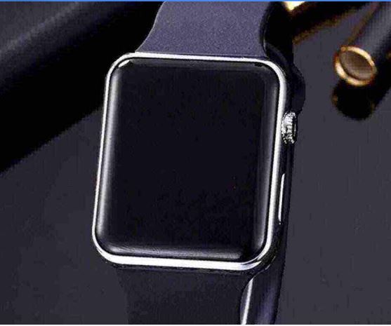 Digital LED Unisex Black Watch with Silver Border High Quality (4 ...