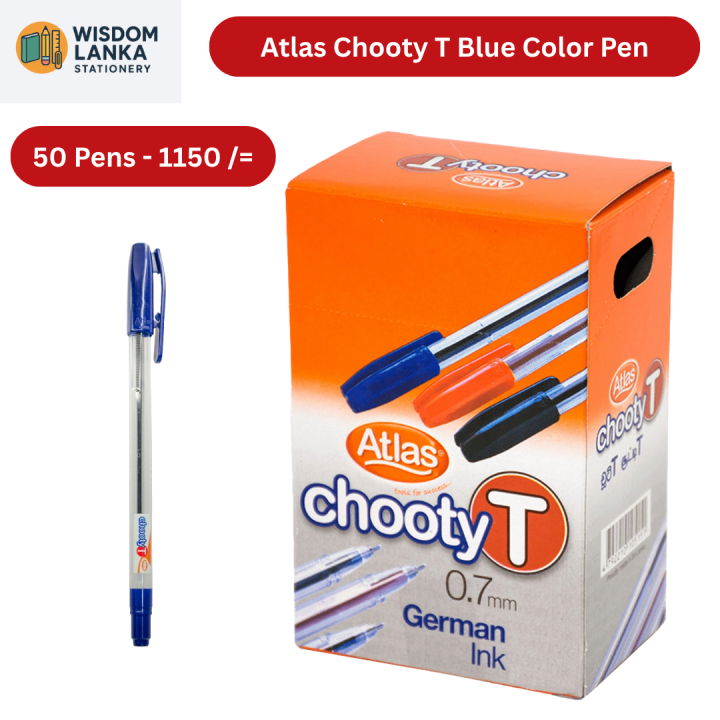 Atlas Chooty T Pen Blue Color - 50 Pens | Daraz.lk