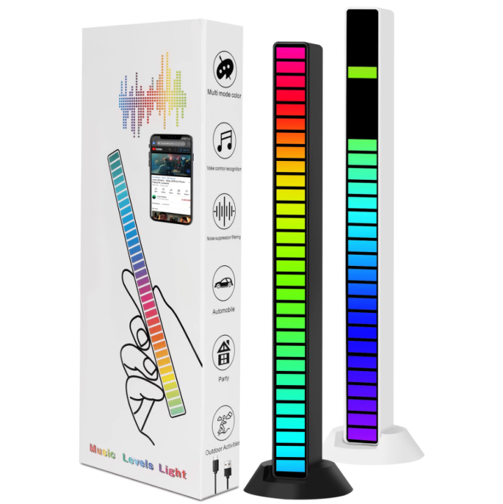 Voice Control Rhythm Light - White 32 Bead Lamp with RGB Effects | Daraz.lk