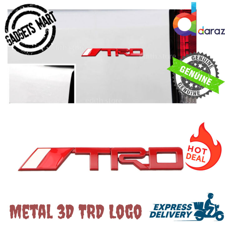 Metal 3D TRD Logo Car Sticker | Daraz.lk