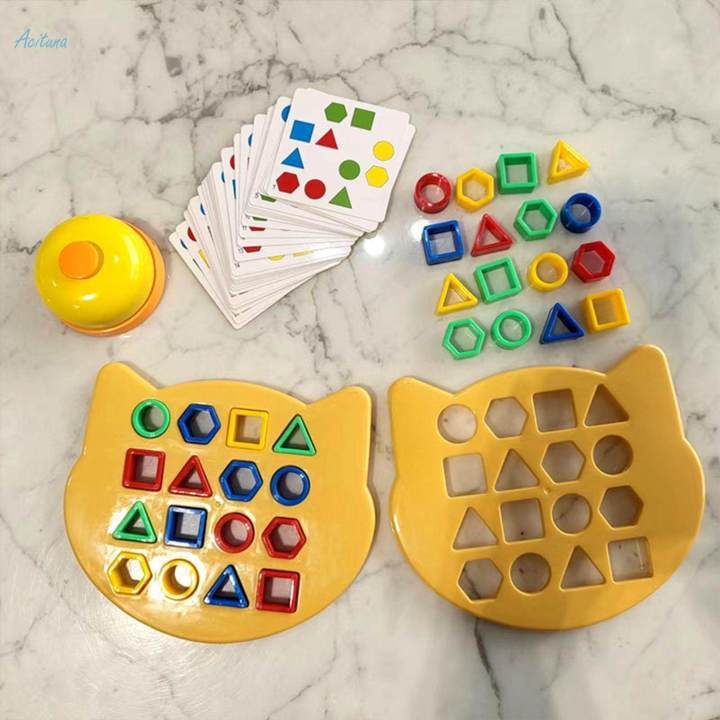 Color Shape Matching Board Learning Toys Parent Child Activity Props ...