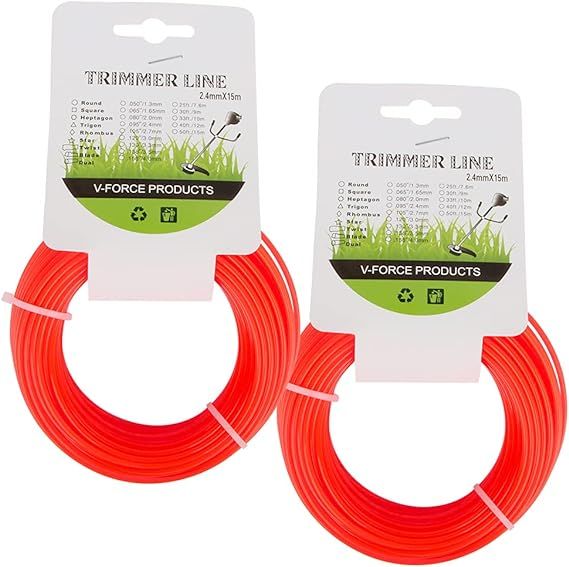 2.4mm X 15M Mowing Nylon Line Round/Square Brush Cutter Strimmer Trimmer Wire Grass Trimmer Head ...
