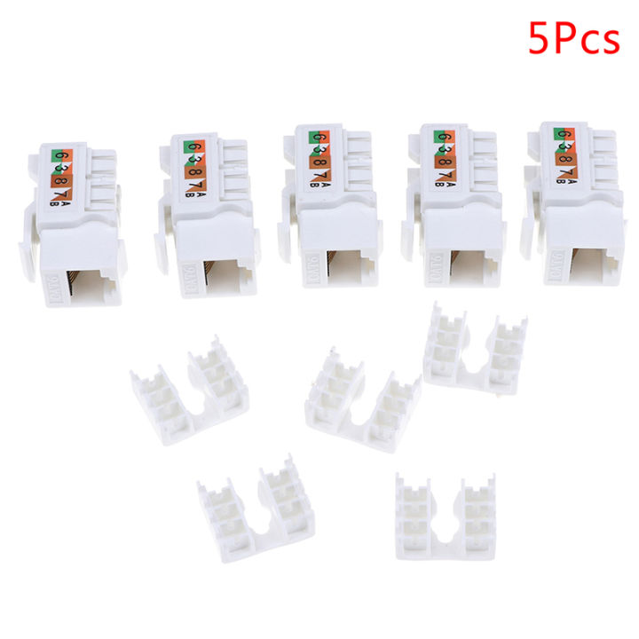 【Simple 3C】5Pcs CAT6 110 Down Keystone Computer Module Network Ethernet ...