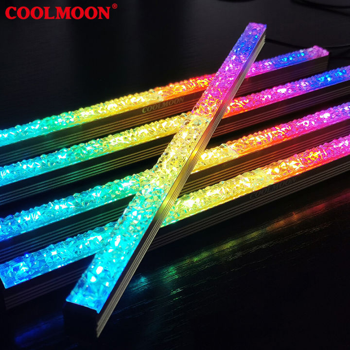 COOLMOON led strip Addressable 5V ARGB led strip Motherboard SYNC 280mm ...