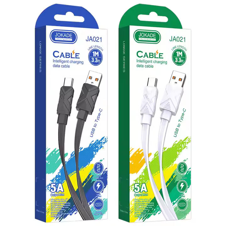 JOKADE JA021 USB To Type-C Smart Fast Charging Data Cable 5A Efficient ...