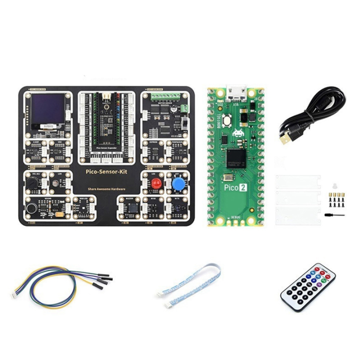 For Pico 2 Sensor Kit Development Board RP2350 Microcontroller ARM -M33 Hazard3 RISC-V ...