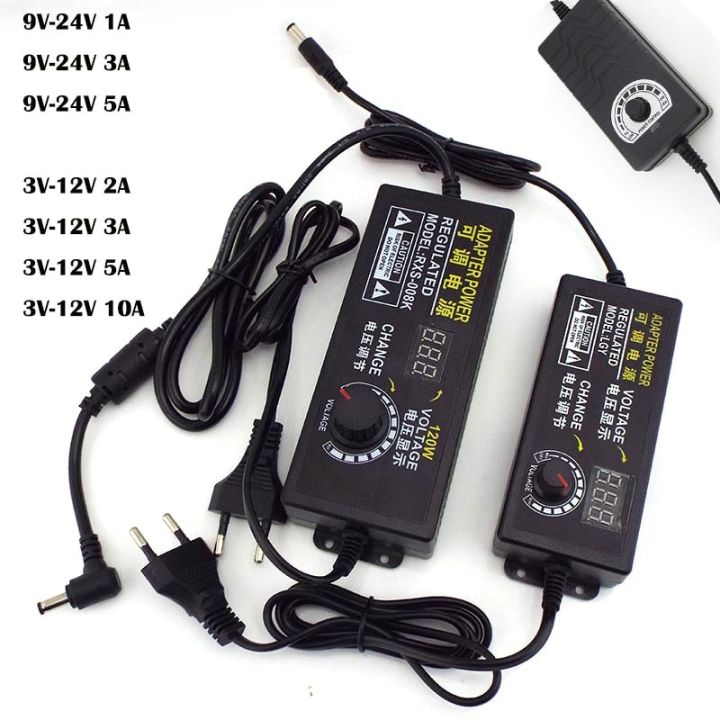 Universal Adjustable AC 220V To DC 12V 9v 24v Power Supply charger |n9V ...