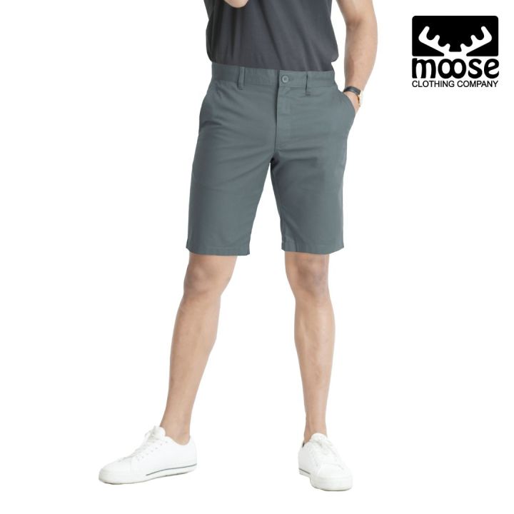 Moose Slim Fit Chino Short - Gunmetal 3 | Daraz.lk