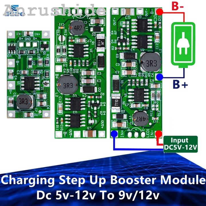 Anrushide Charging Step Up Booster Module Dc 5v-12v To 9v/12v For 18650 ...