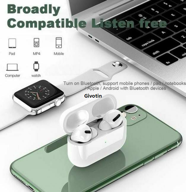 Airpods Pro TWS Wireless Bluetooth Earphone 5.0 Mini Earbuds with ...