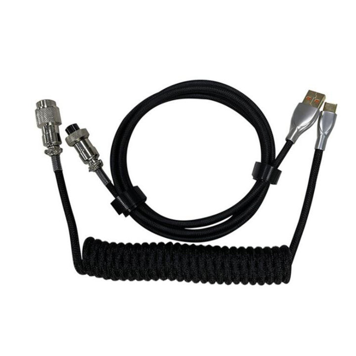 Coiled Cable Type C to USB Coiling Cable for Mechanical Keyboard ...