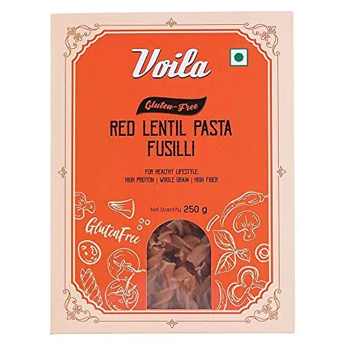 Voila Red lentil Pasta 250 gm | Gluten Free Pasta | No Maida | High ...