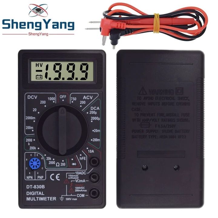 DT830B Digital Multimeter AC/DC LCD Digital Multimeter 750/1000V ...