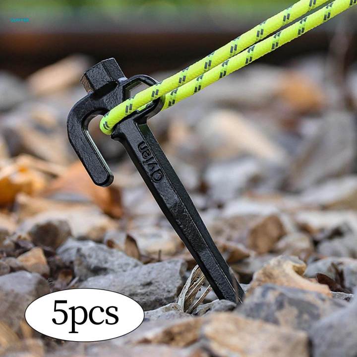 5x Steel Tent Spikes Inflexible Tent Stakes for Canopy Grassland ...