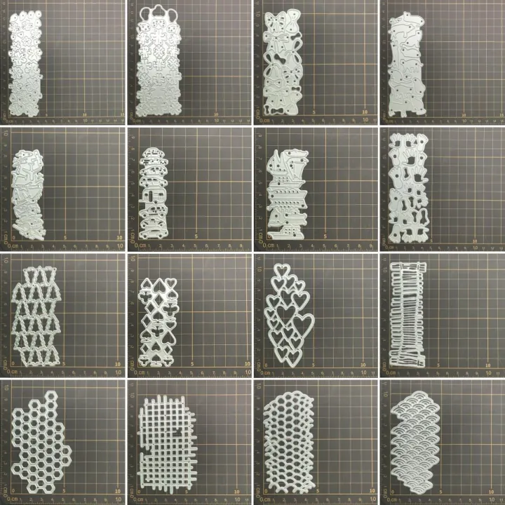 19 Kinds Grid Mesh Flower Set Metal Cutting Dies Stencils For Diy ...