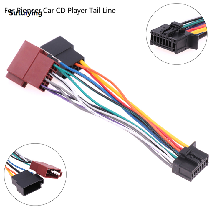 Sutuiying Car CD Tail Line Stereo Radio Player ISO Wiring Harness ...