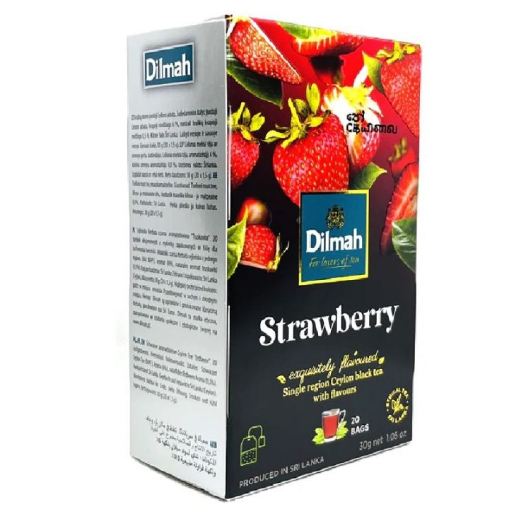 Dilmah Strawberry Flavored Black Tea – 20 Tea Bags - 1 Box | Daraz.lk
