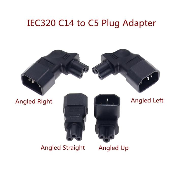 IEC320 C5 Converter, IEC C14 Male Plug C5 Up/Left/Right/Strainght Angle ...