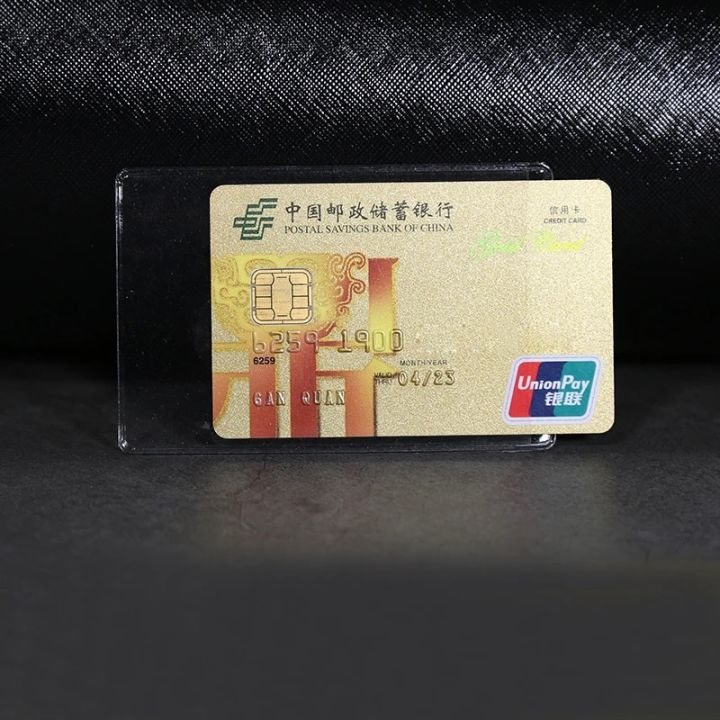 1/5/10pcs PVC Transparent Card Holder Bus Business Case Bank Credit ID ...