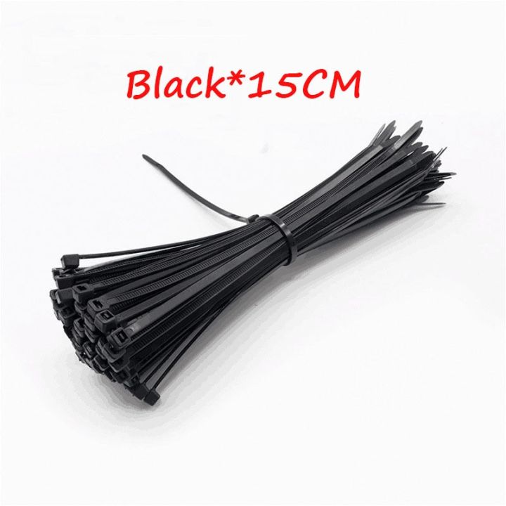 Plastic Nylon Wire Cable Zip 100pcs Black or white Loop Cable Various ...