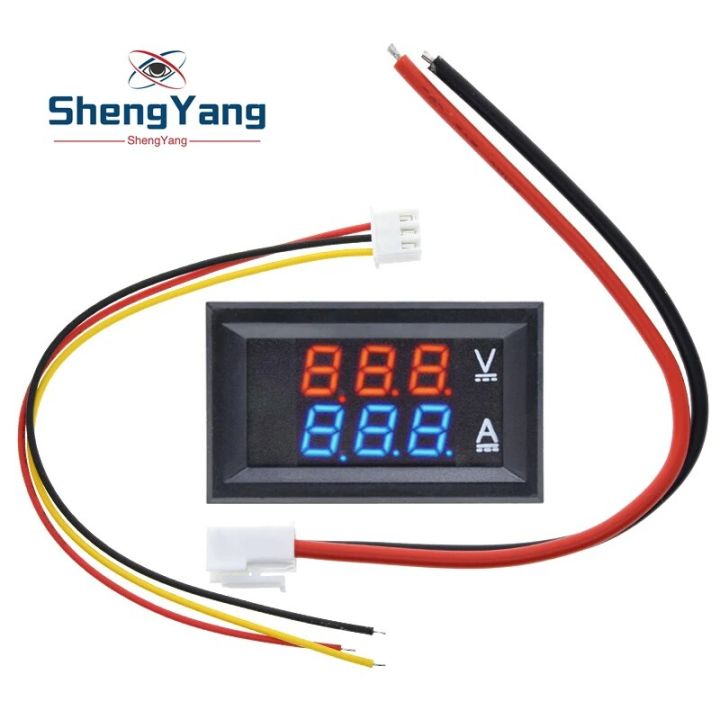 Digital Voltmeter Ammeter DC 100V 10A Amp Voltage Current Meter Tester ...