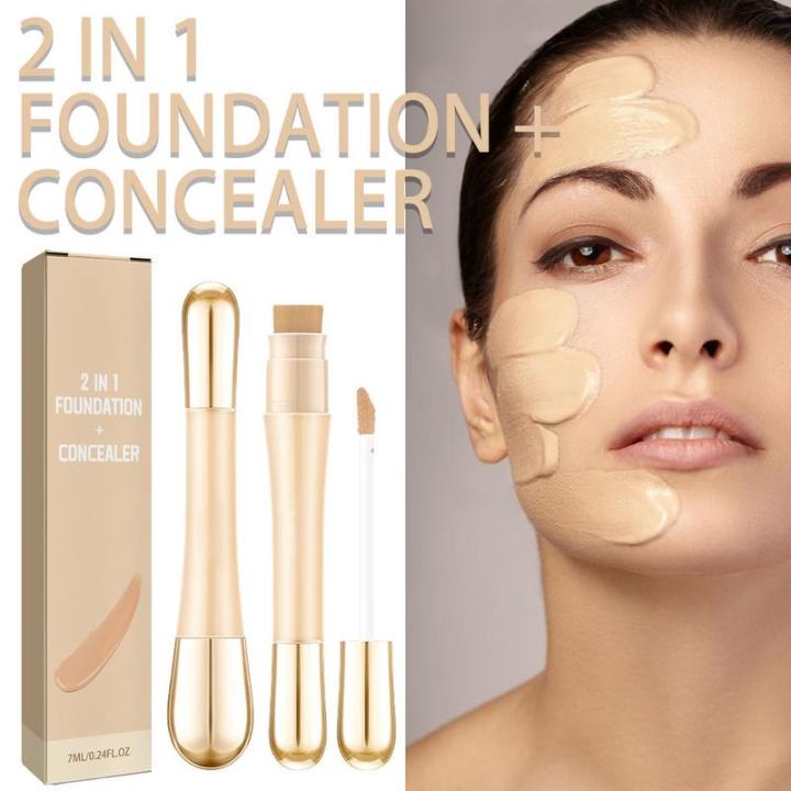 Dual Head Face Foundation Concealer Long Lasting Dark Circles Color ...