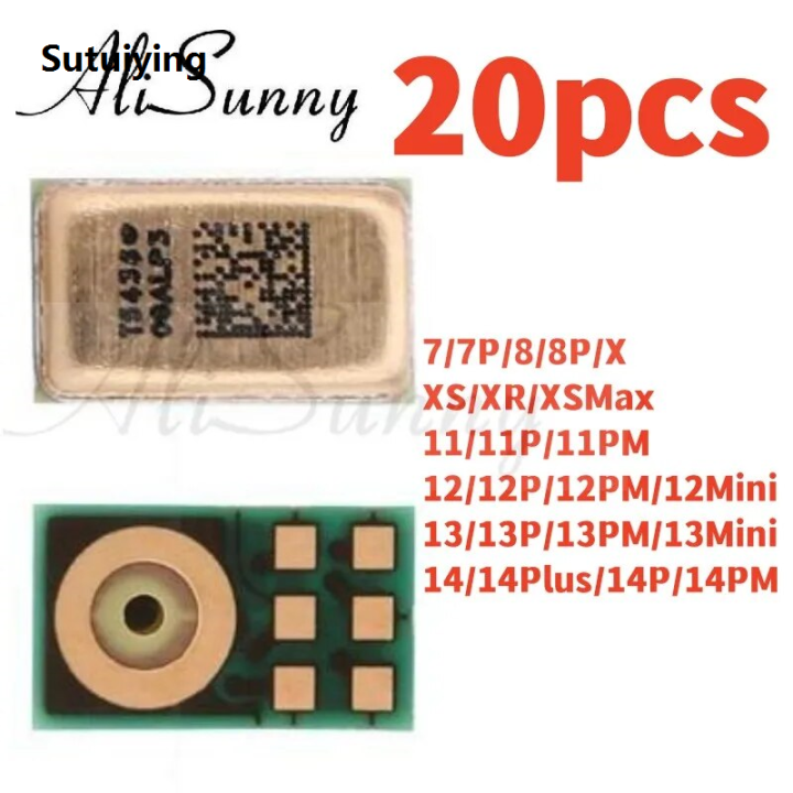 Sutuiying AliSunny 20pcs Microphone Inner Mic Chip for iPhone 12 13 14 ...