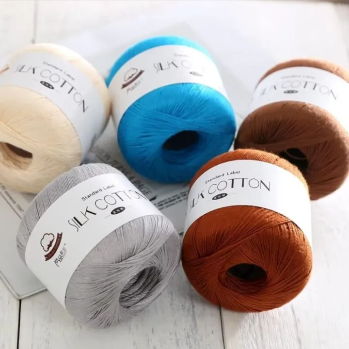 Crochet Knitting Soft Silk Lace Cotton DIY Milk Cotton Knitting Thread ...