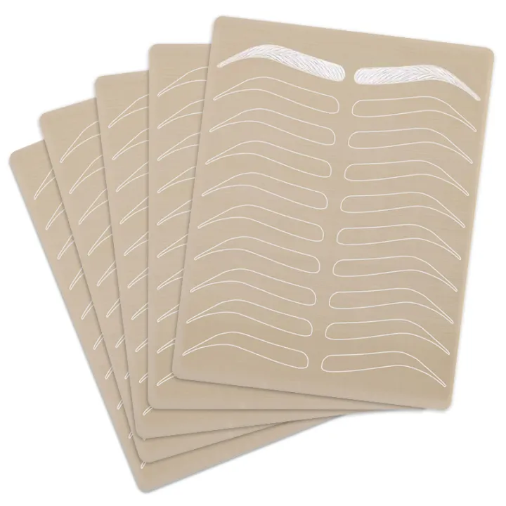 5pcs Permanent Makeup Tatoo Eyebrow Latex Rubber Practice Skin PMU ...