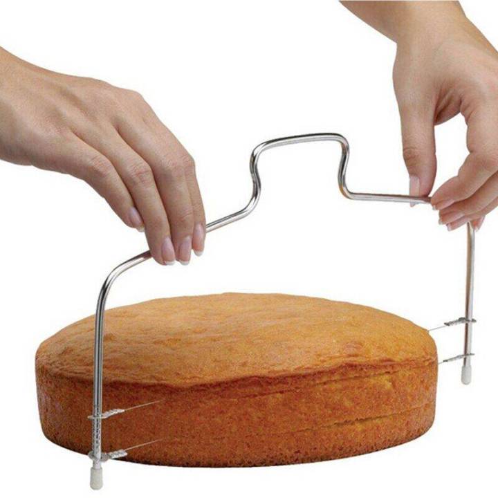 Adjustable Stainless steel Double Wire Cake Layer Wire Cake Slicer ...