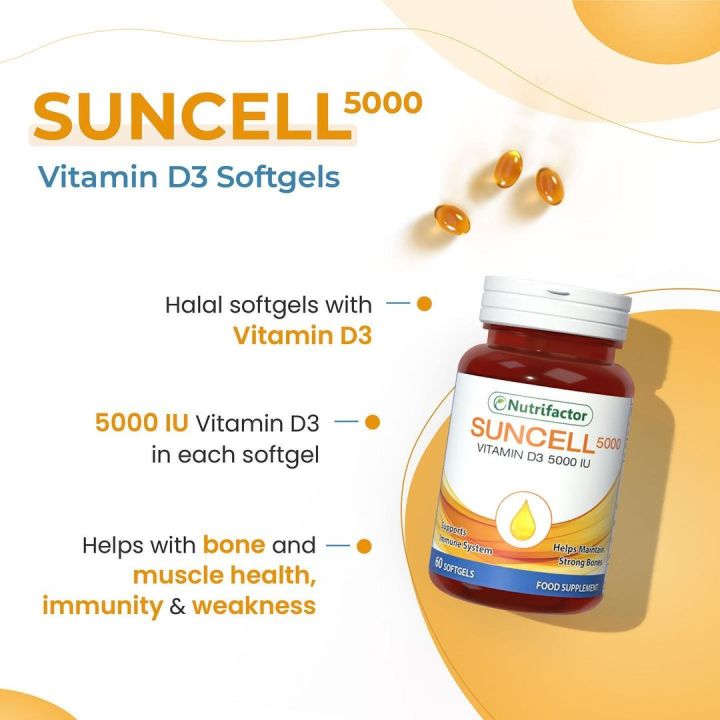 Suncell Vitamin D3 Supports Immune System | Daraz.lk