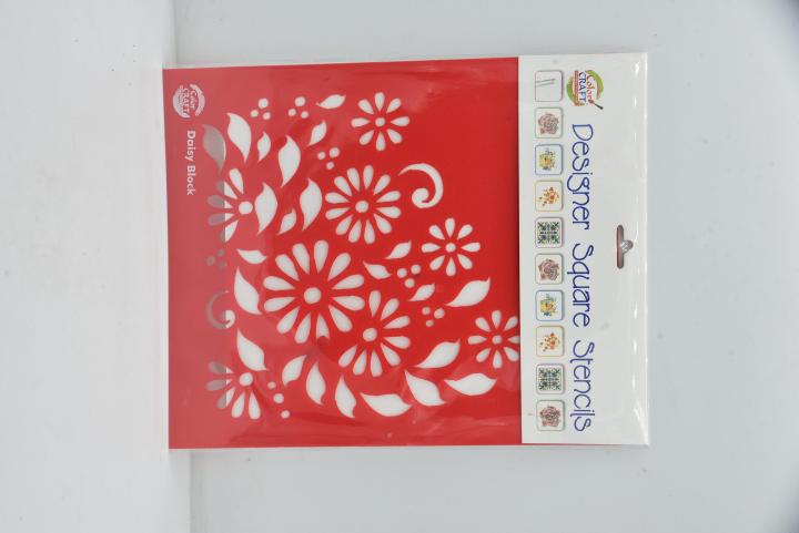 Designer Square Stencil Daisy Block | Daraz.lk