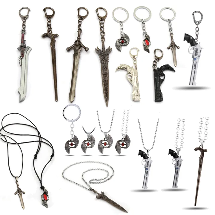 Game May Cry Keychain DMC 5 Dante Nero Rebellion Awakening Red Queen ...