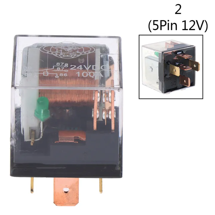 Waterproof automotive relay 12v/24v 100a 4pin/5pin spdt control car ...