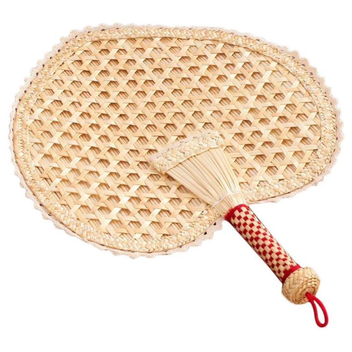 4Pcs Straw Hand-Woven Hand Fan, Summer Cooling Fan Handheld Fan | Daraz.lk