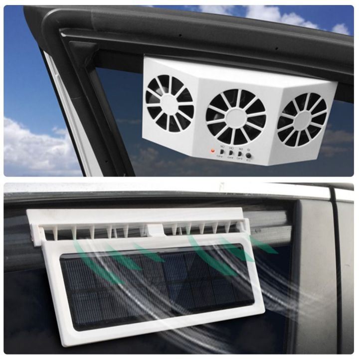 Safe and Secure Air Circulation Cooling Solar Powered Car Exhaust Fan ...