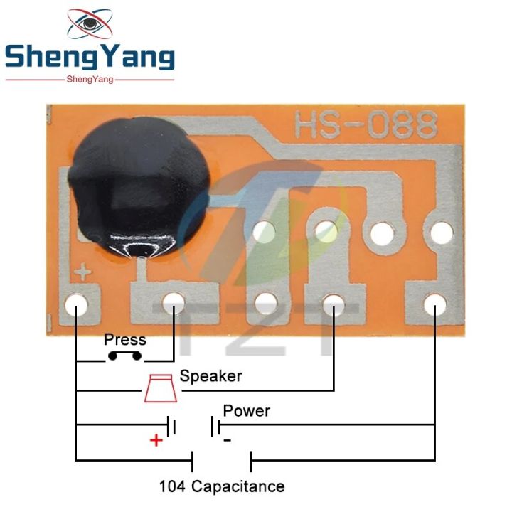 10PCS HS-088 Dingdong Tone Doorbell Music Voice Module Board IC Sound Chip For DIY/Toy | Daraz.lk