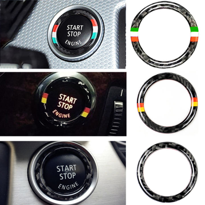 Car Engine One Start S Push Button Ignition Key Circle Sticker Trim ...