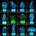 【StoryFusion】Cartoon Marvel LED Night Light Spiderman Batman Deadpool ...