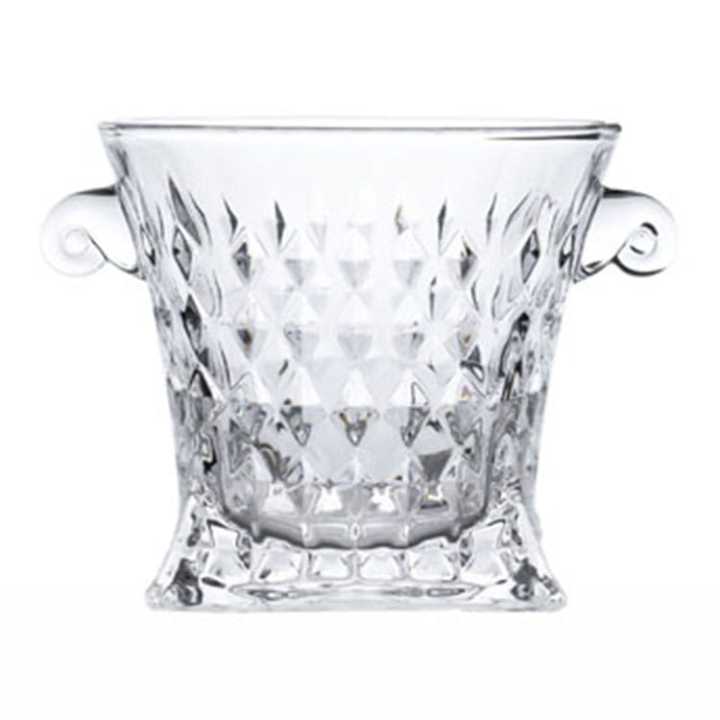 Clear Glass Bucket with tong | Daraz.lk