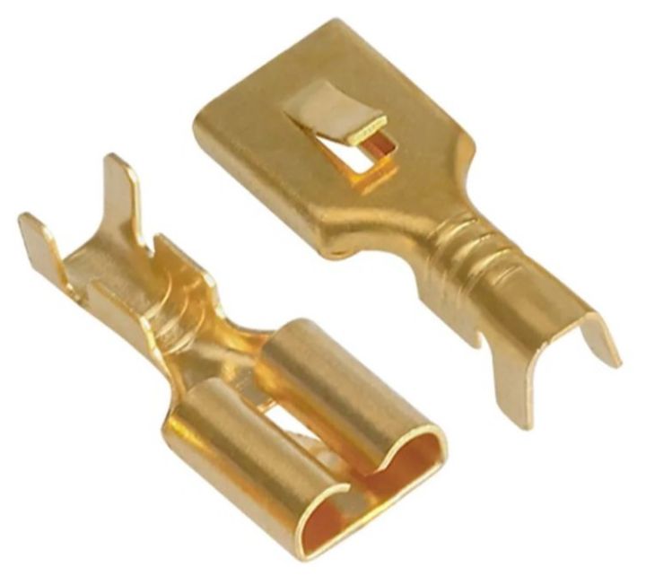 50PCS Battery Lug Gold Brass Female Crimp Terminal Electric Wire ...