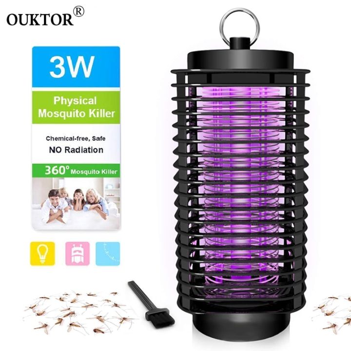 Portable Mosquito Killer LED Lamps Electric Fly Mosquito Trap Bug Light ...